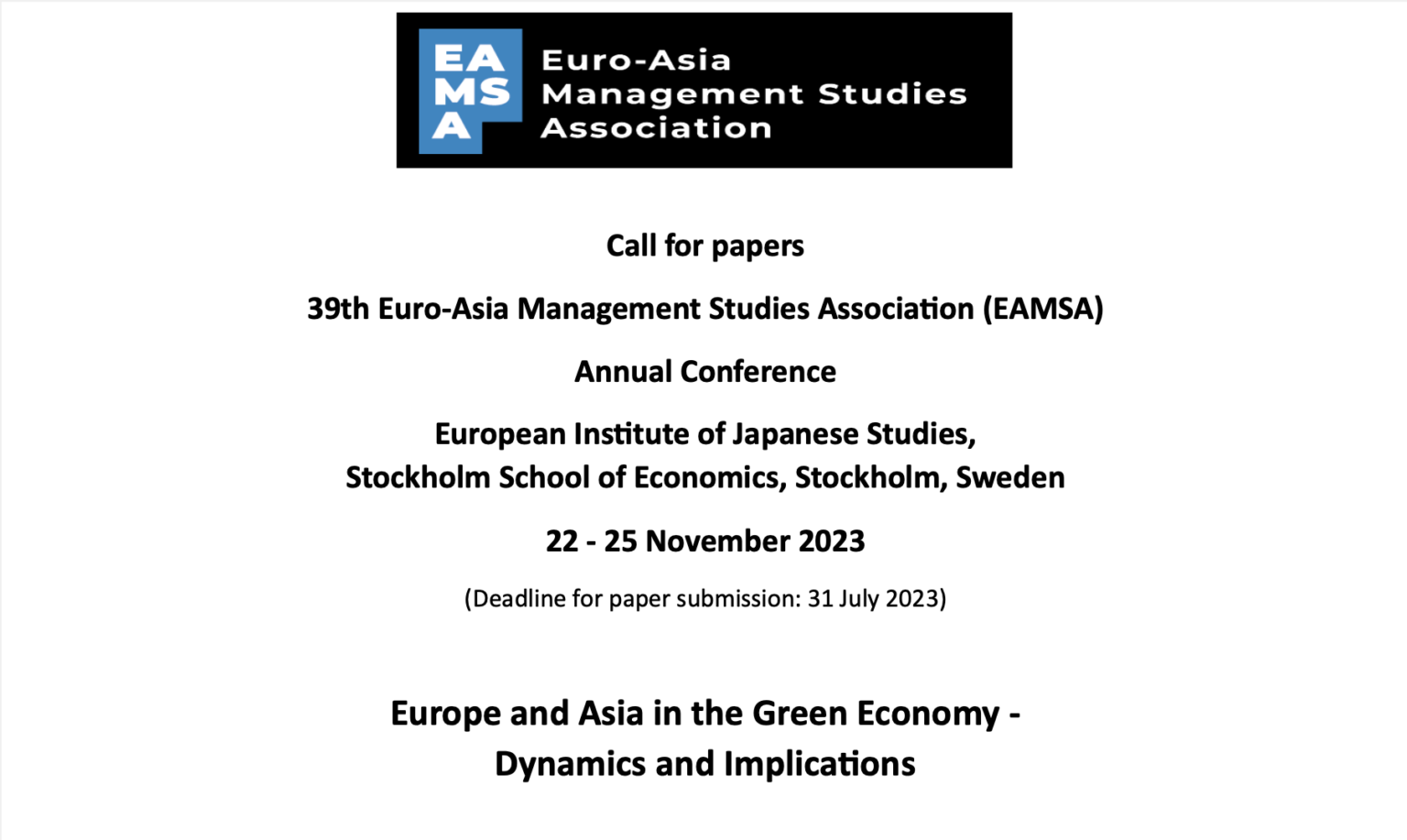 About EAMSA 2023 – EAMSA